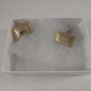 Accessories | Vintage Mens Gold Tone Rectangular Cuff Links | Poshmark